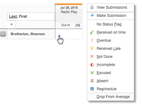 Flagging overdue assessments | Edsby