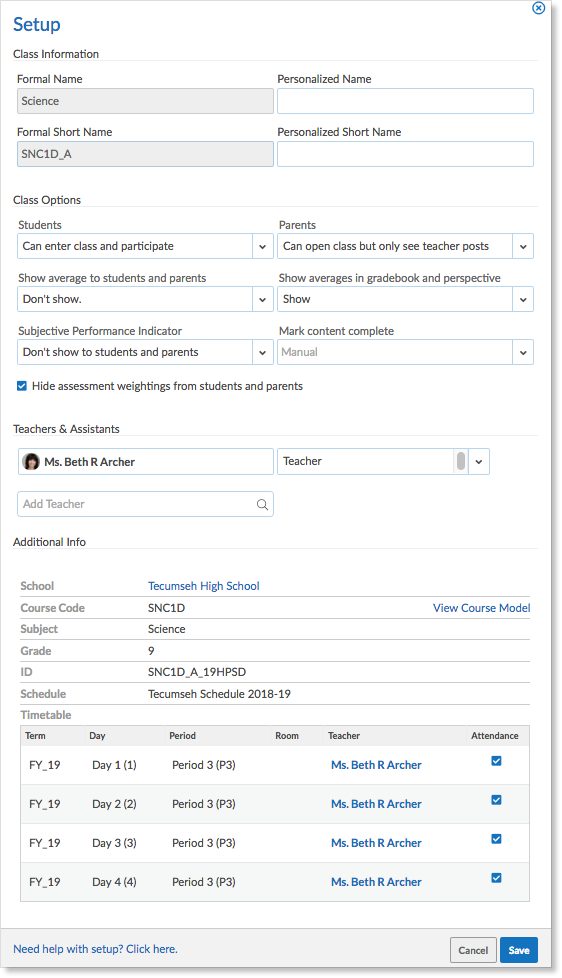 Classes Overview | Edsby