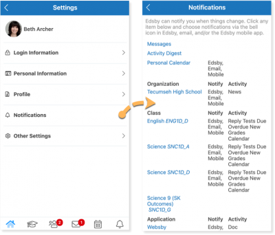 Notifications | Edsby